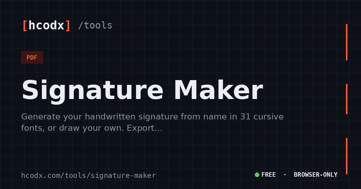 Signature Maker — Free Online Signature Generator & Handwriting | HCODX